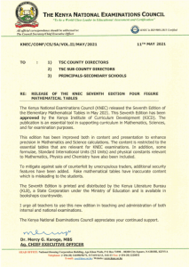 Knec Makes Changes Affecting KCSE 2021 Math And Science Students