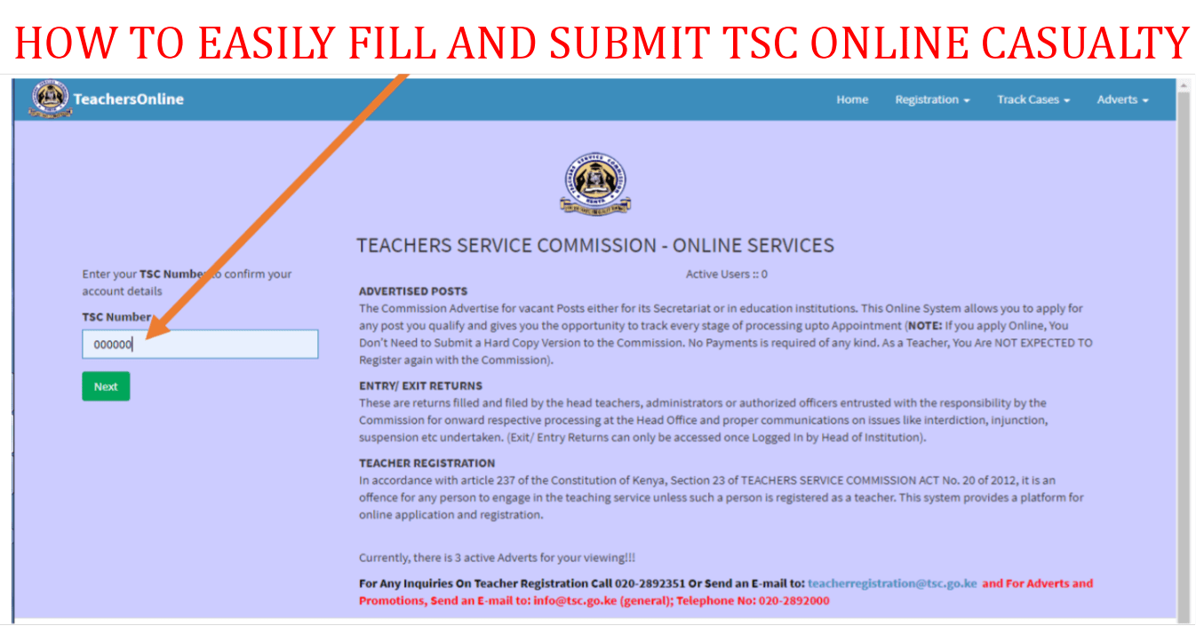 TSC Online Entry/Exit User Manual (Online Casualty Guide)